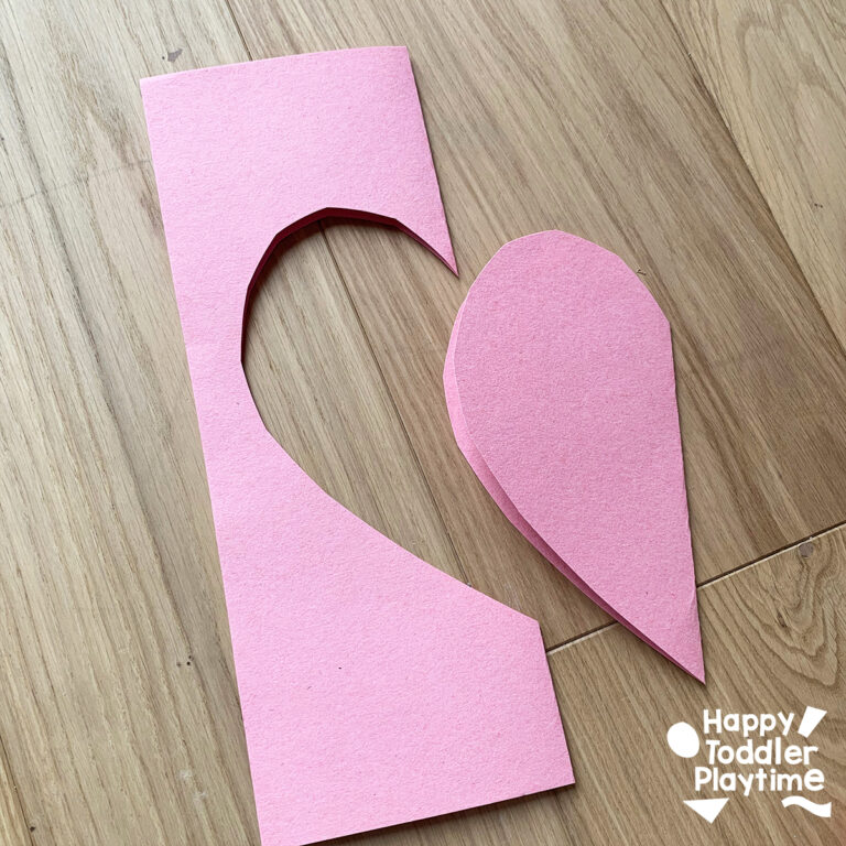 Paper Strip Heart Craft - Happy Toddler Playtime