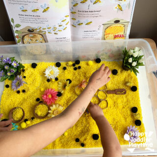 Bumblebee Sensory Bin - Happy Toddler Playtime