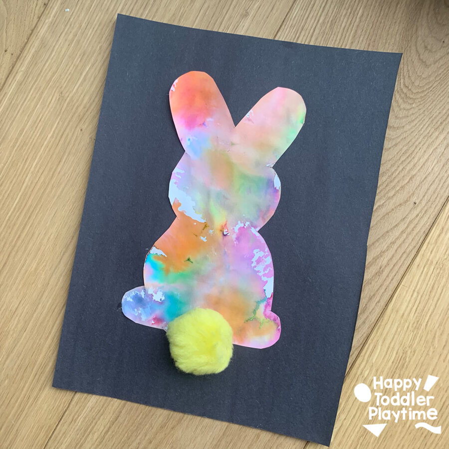 Bleeding Tissue Paper Easter Bunny - Happy Toddler Playtime