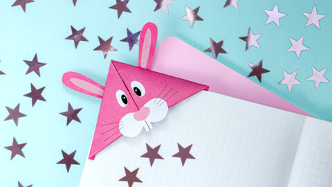 Bunny Bookmark Origami Craft - Happy Toddler Playtime