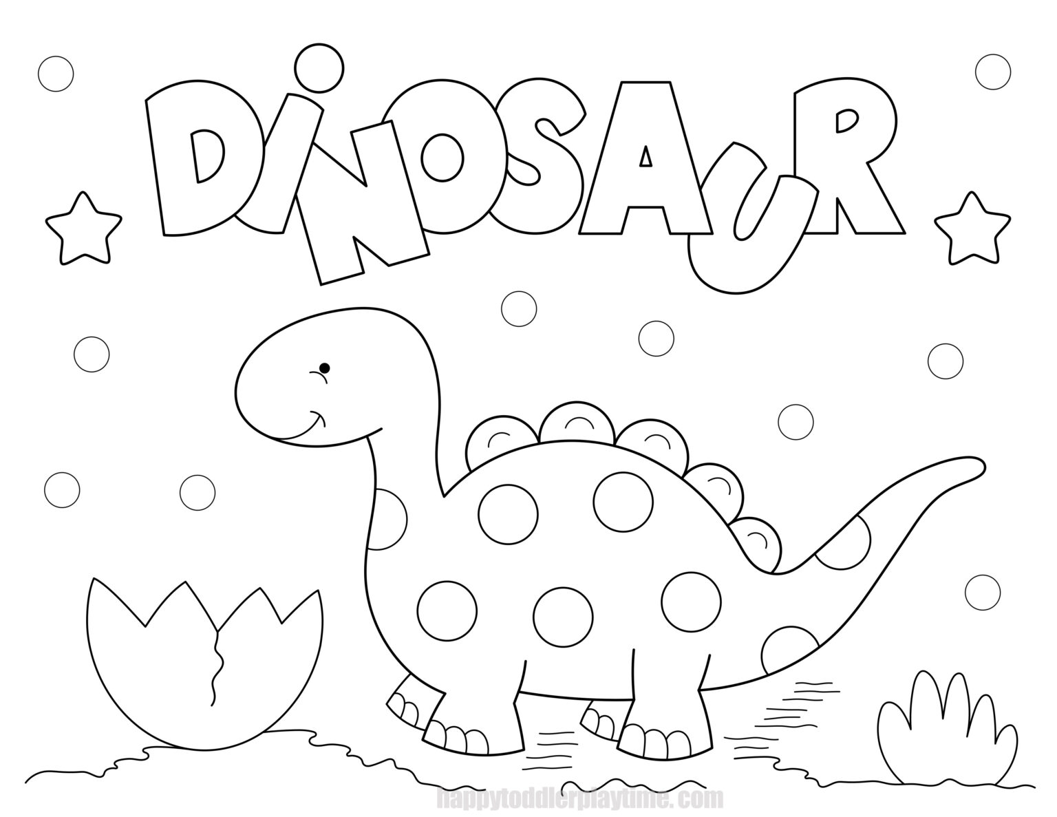Dinosaur Coloring Pages - Happy Toddler Playtime