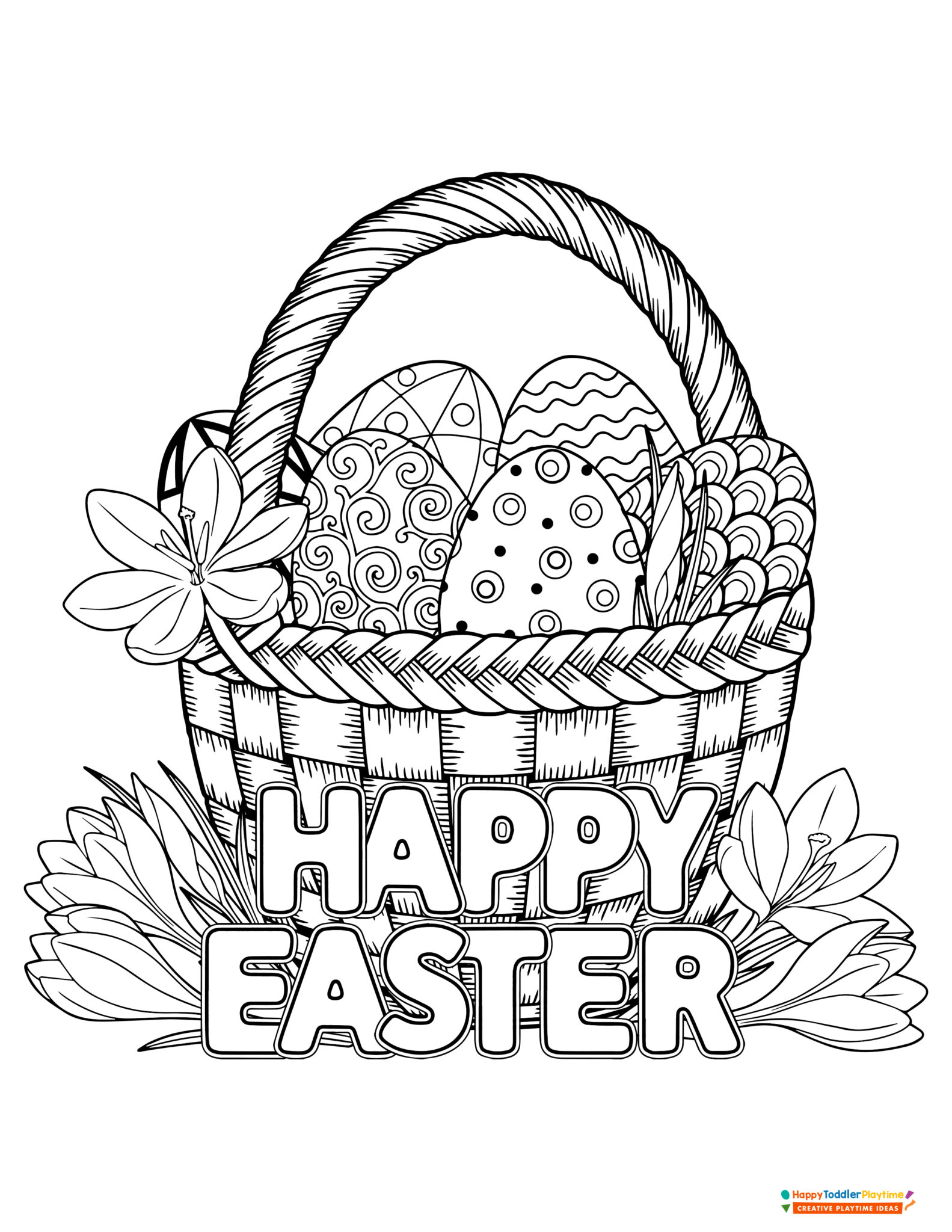 Easter Coloring Pages - Happy Toddler Playtime