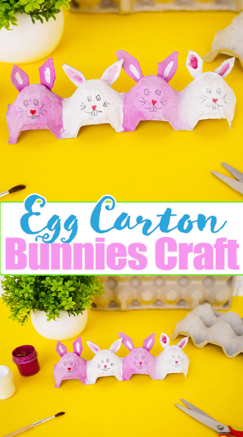 Egg Carton Bunnies Craft - Happy Toddler Playtime