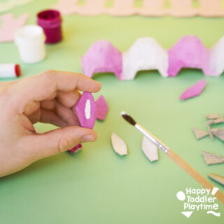 Egg Carton Bunnies Craft - Happy Toddler Playtime