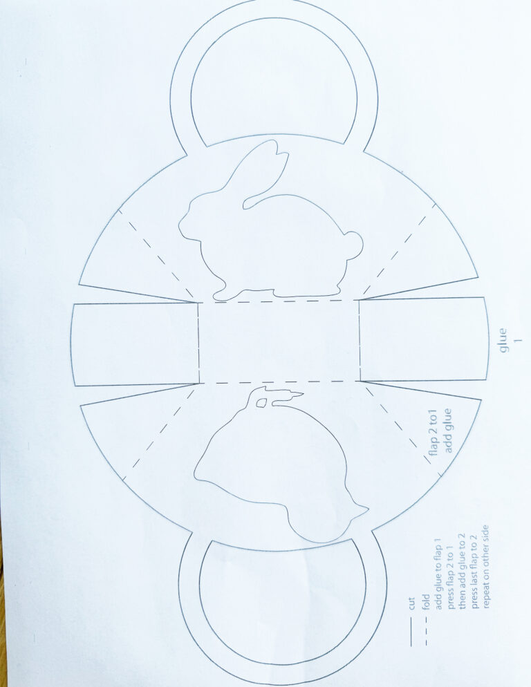 Mini Easter Baskets with free printable template - Happy Toddler Playtime