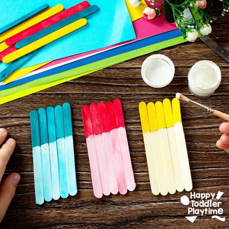 Popsicle Stick Bunny Craft - Happy Toddler Playtime