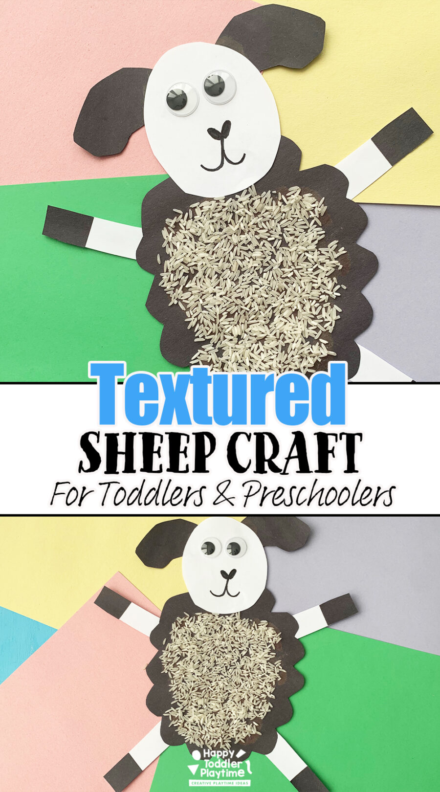 Textured Sheep Craft - Happy Toddler Playtime