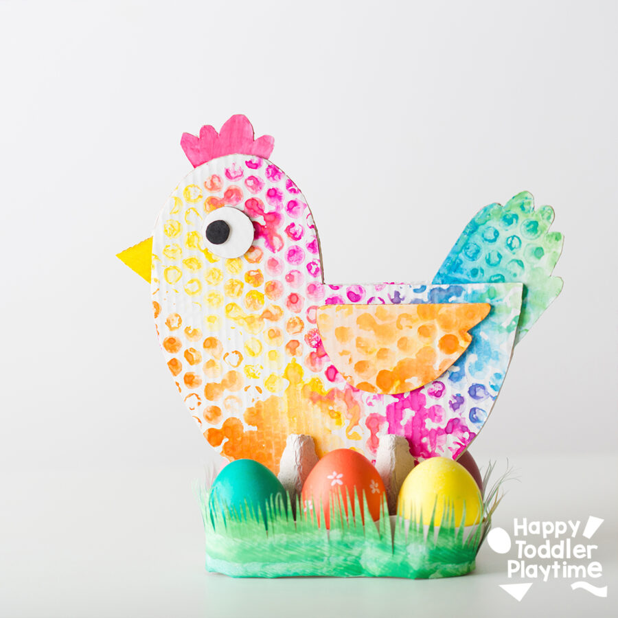 Bubble Wrap Chick Craft - Happy Toddler Playtime