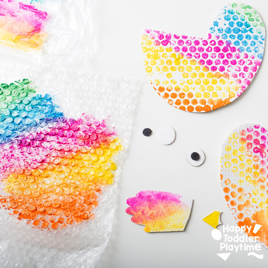 Bubble Wrap Chick Craft - Happy Toddler Playtime