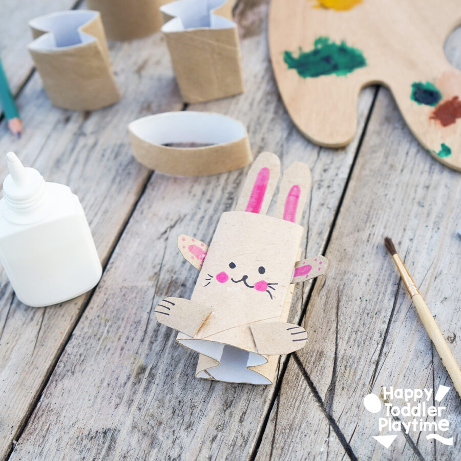 Toilet Paper Roll Bunnies Craft - Happy Toddler Playtime