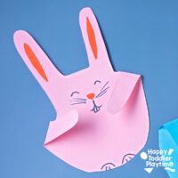 Paper Handprint Bunny Craft - Happy Toddler Playtime
