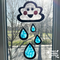 Cloud Suncatcher: Easy Craft for Preschoolers - Happy Toddler Playtime