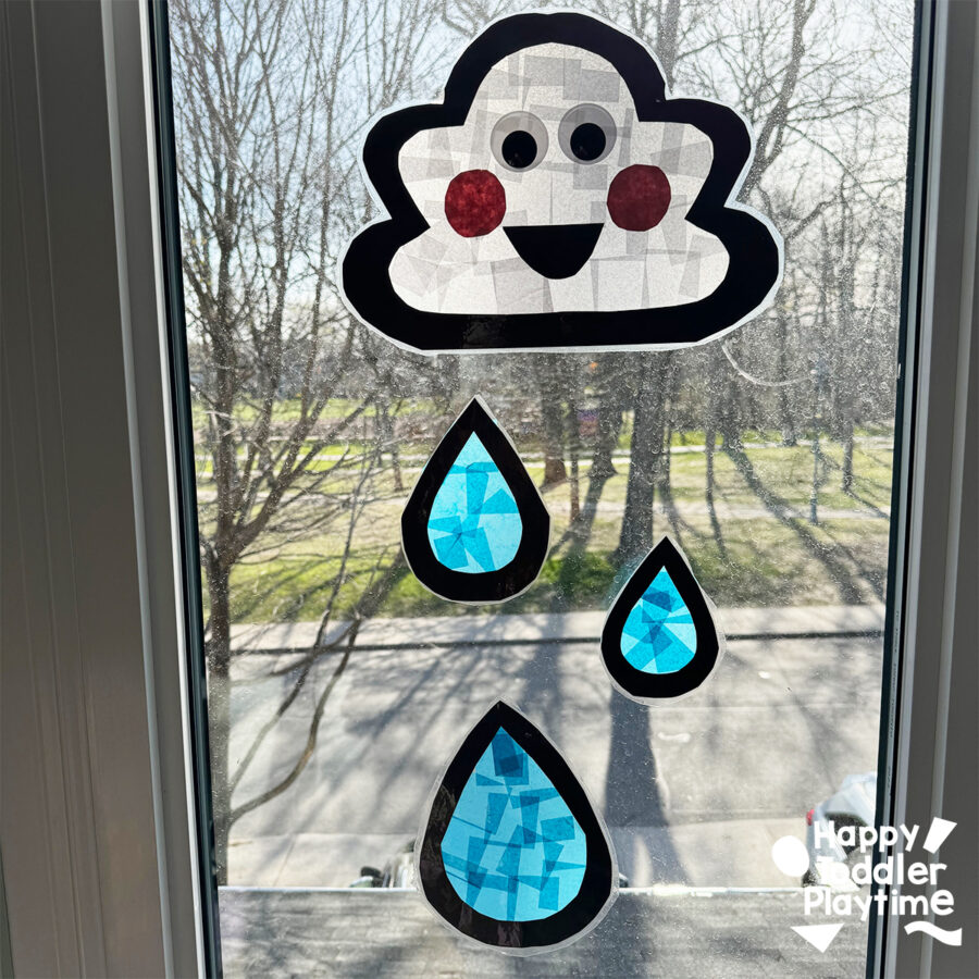 Cloud Suncatcher: Easy Craft for Preschoolers - Happy Toddler Playtime