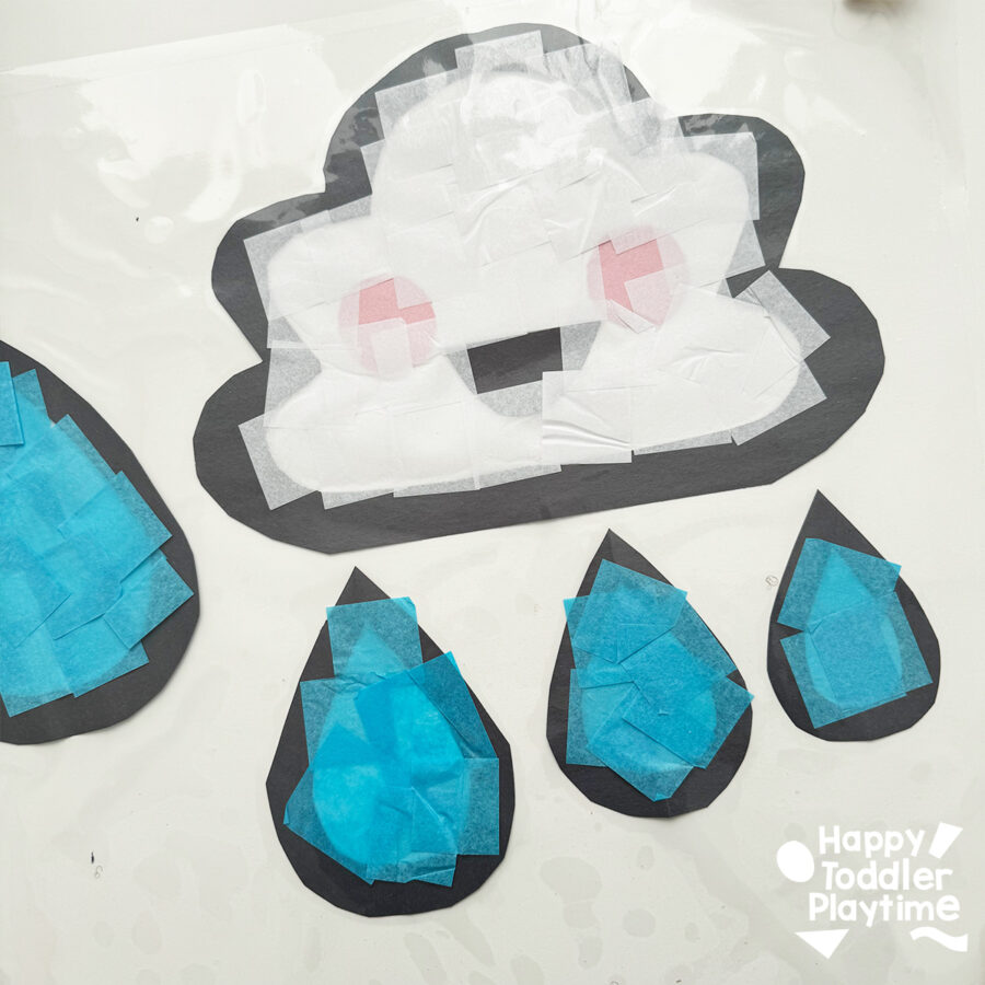 Cloud Suncatcher: Easy Craft for Preschoolers - Happy Toddler Playtime