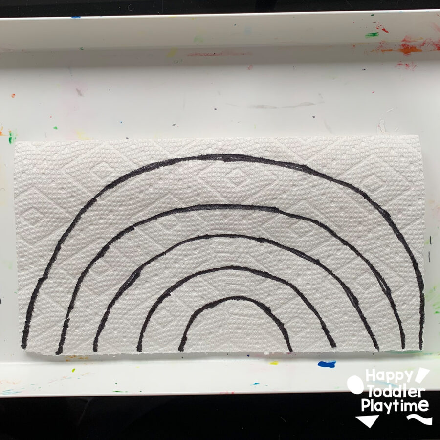 Color Reveal Rainbow Activity - Happy Toddler Playtime