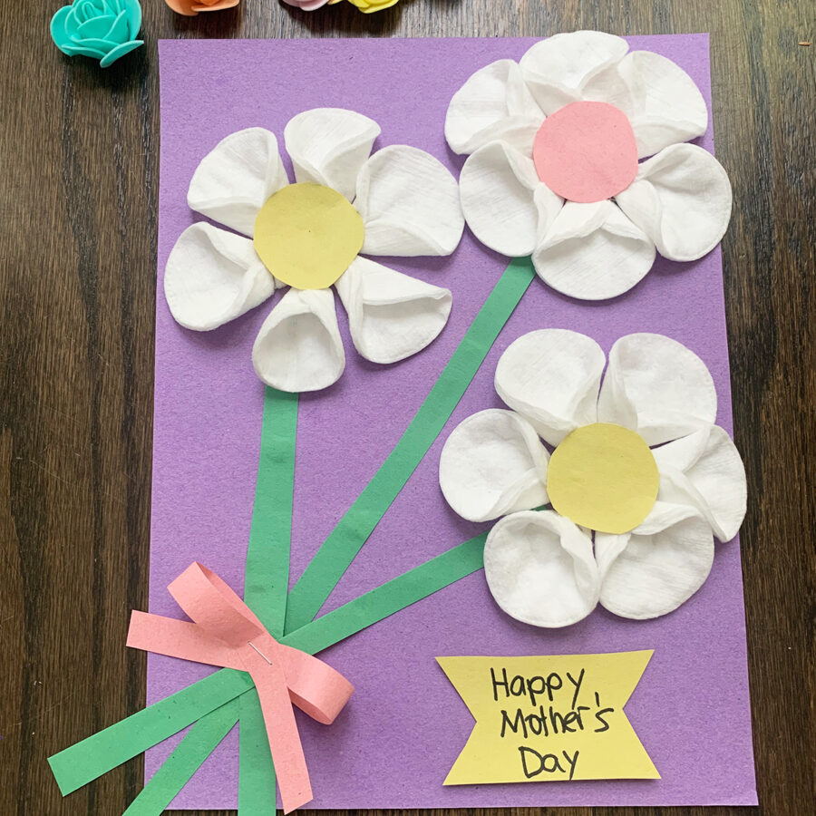 Cotton Pad Daisies: Easy Flower Craft for Mother's Day - Happy Toddler ...