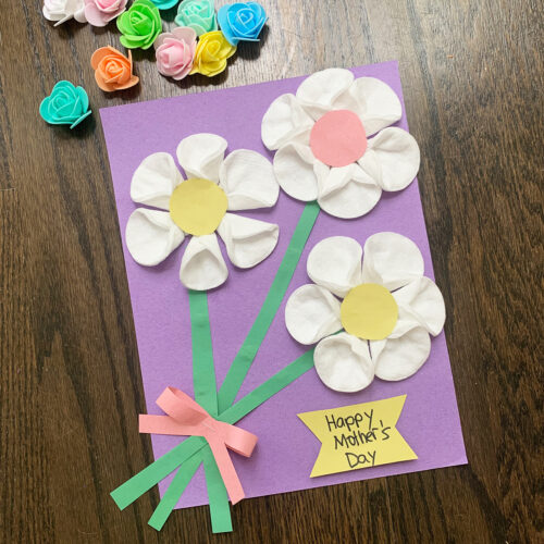 Cotton Pad Daisies: Easy Flower Craft for Mother's Day - Happy Toddler ...