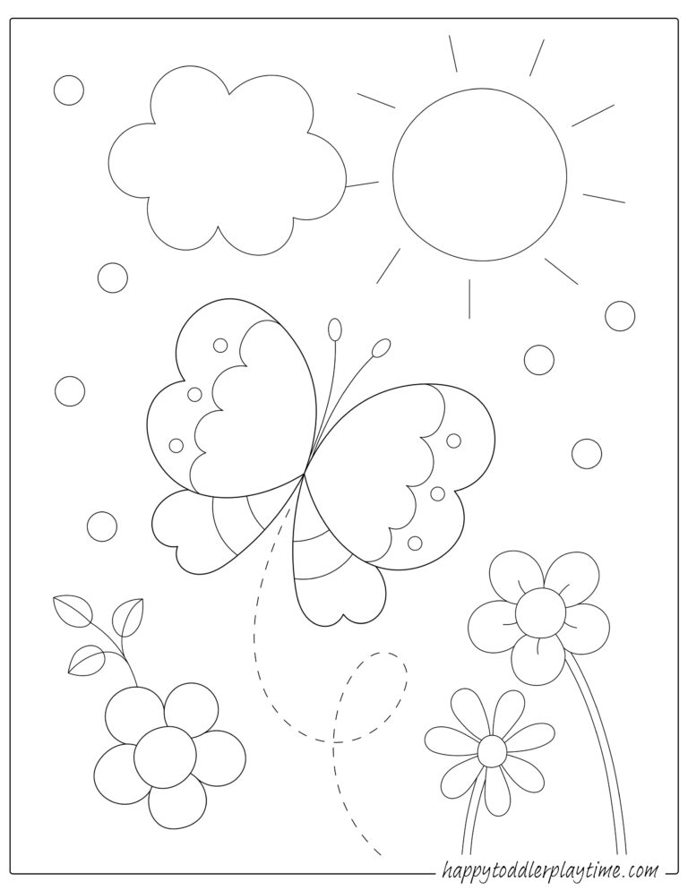 Flower Coloring Pages - Happy Toddler Playtime