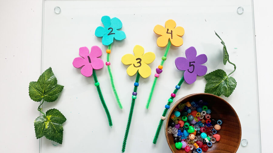 Flower Counting Wands - Happy Toddler Playtime