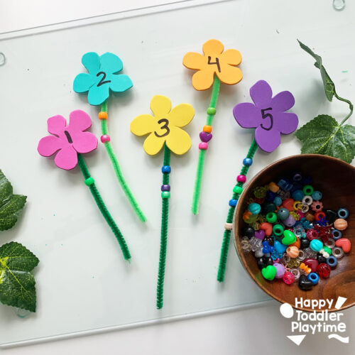 Flower Counting Wands - Happy Toddler Playtime