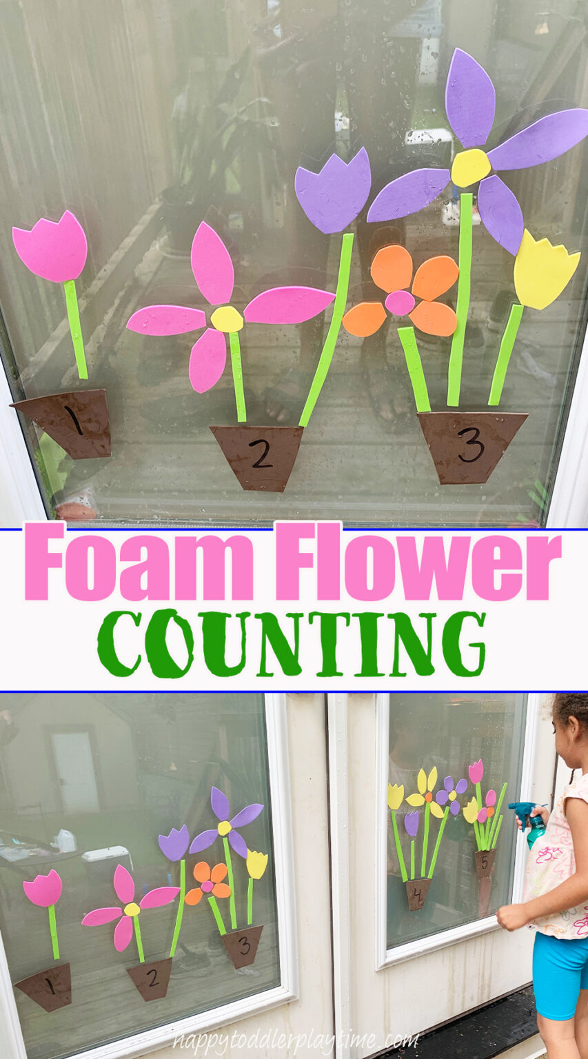 Foam Flower Counting: Fun Fine Motor & Math Activity for Spring - Happy ...