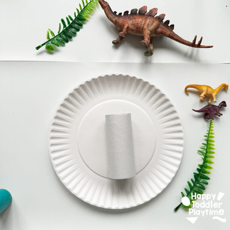 Paper Plate Dinosaur Craft - Happy Toddler Playtime