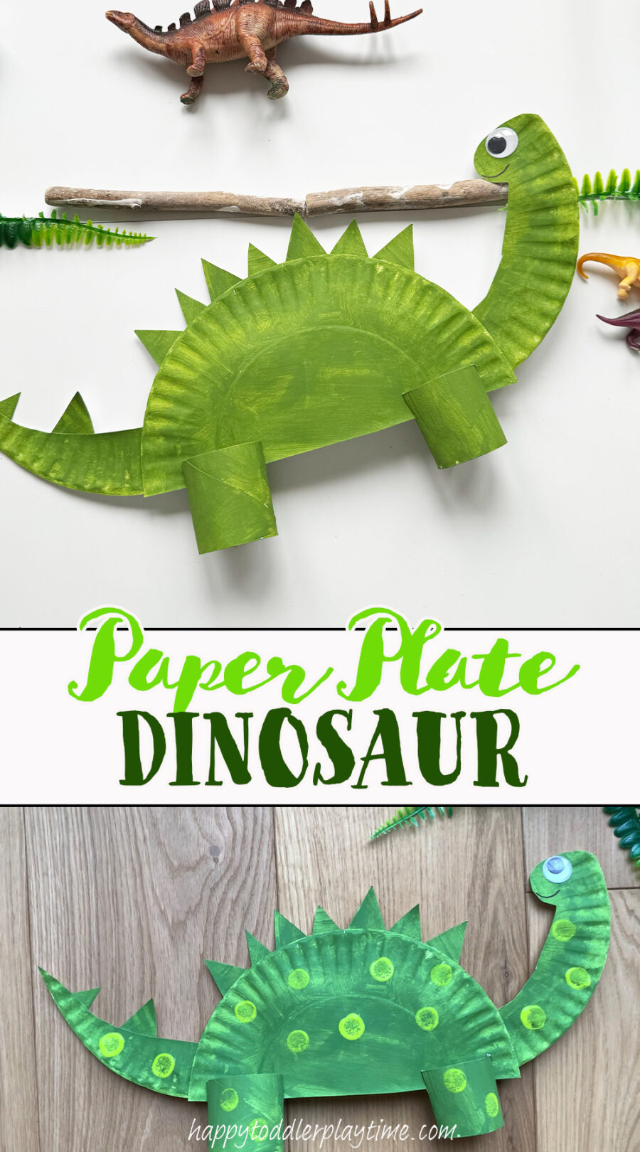 Paper Plate Dinosaur Craft - Happy Toddler Playtime