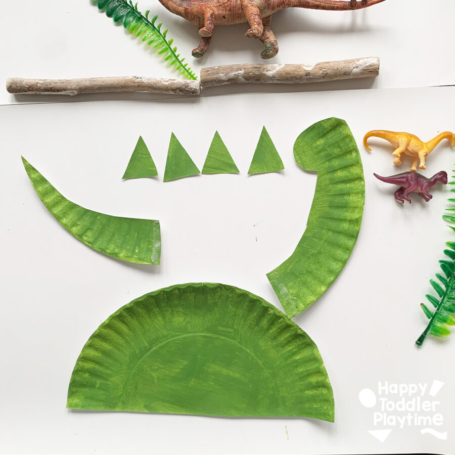 Paper Plate Dinosaur Craft - Happy Toddler Playtime