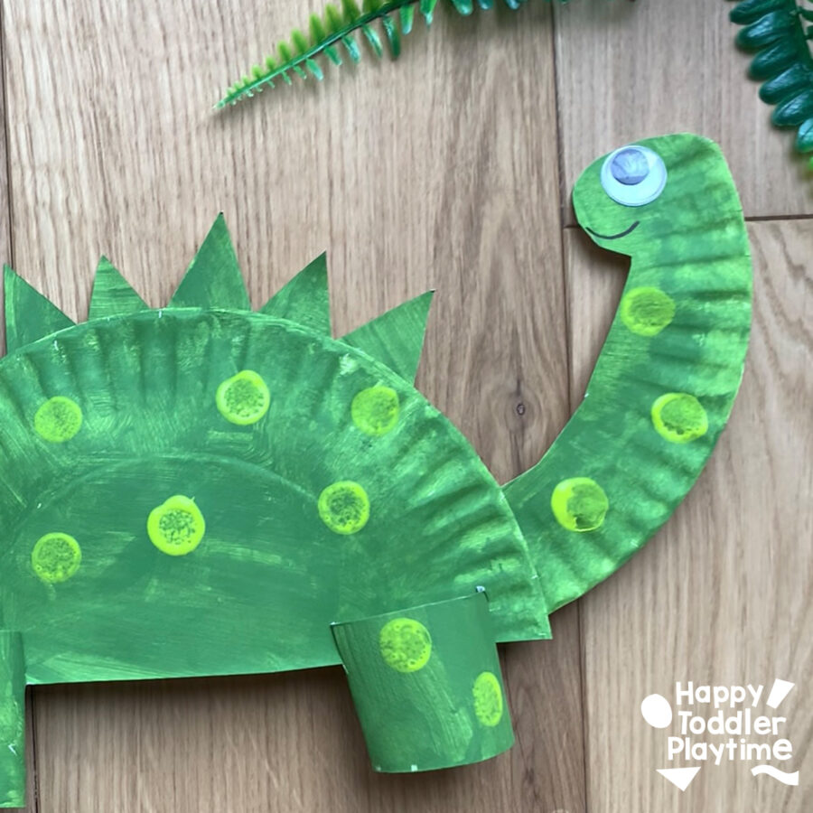 Paper Plate Dinosaur Craft - Happy Toddler Playtime