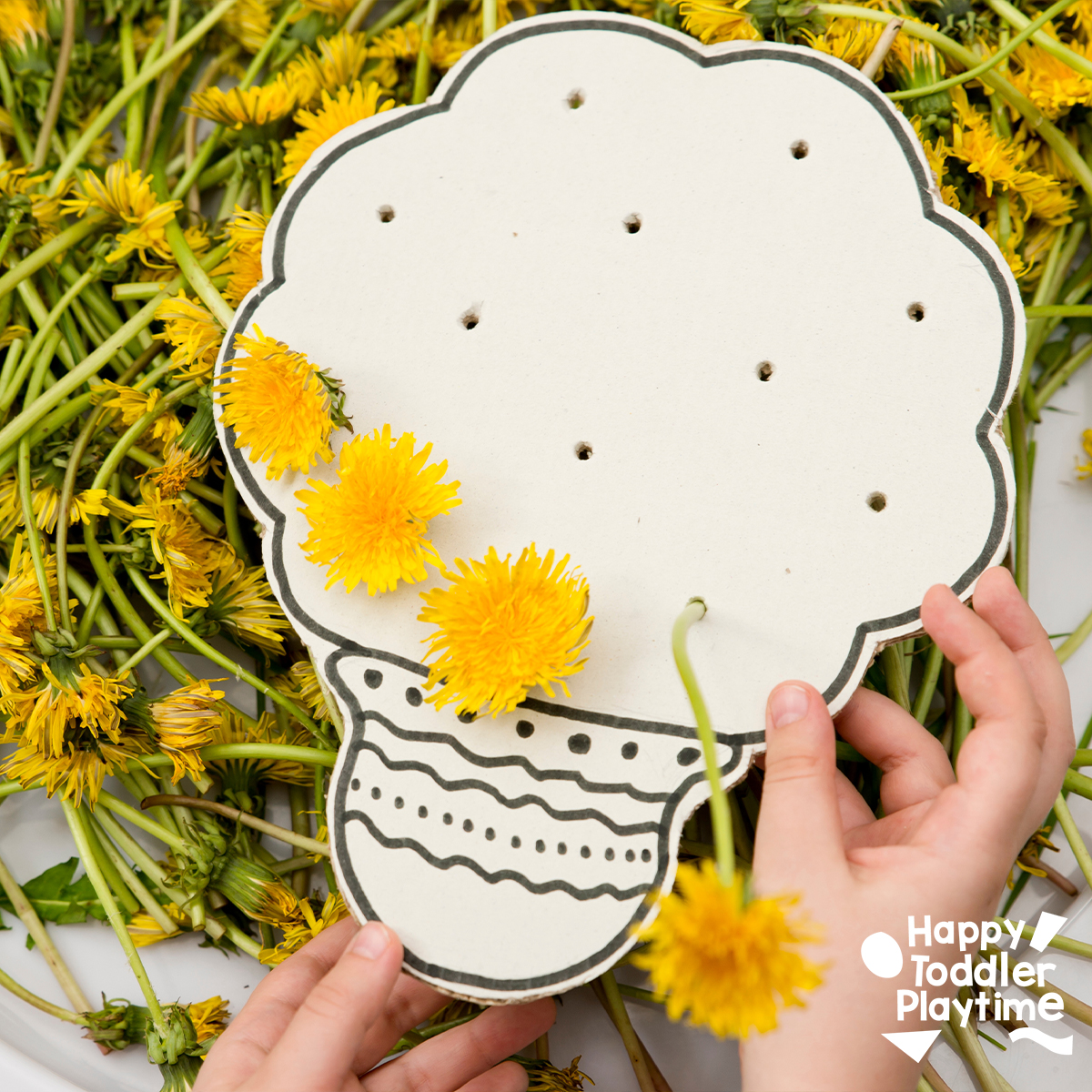 Nature Walk Cardboard Vase Craft - Happy Toddler Playtime