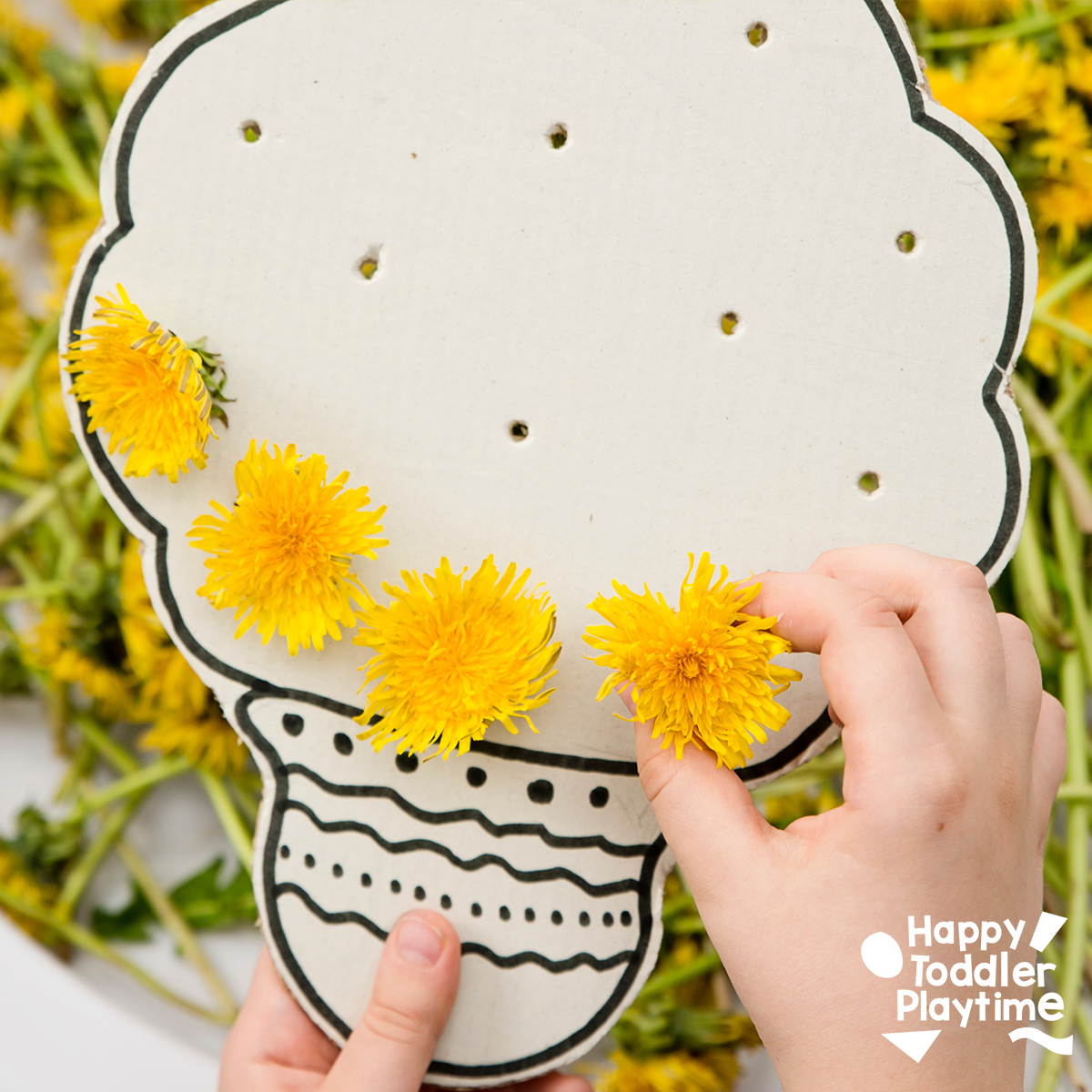 Nature Walk Cardboard Vase Craft - Happy Toddler Playtime