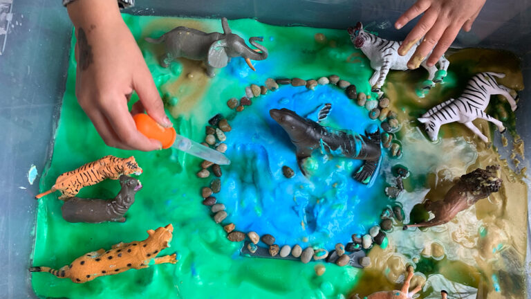 Fizzy Earth Day Sensory Bin for Kids - Happy Toddler Playtime