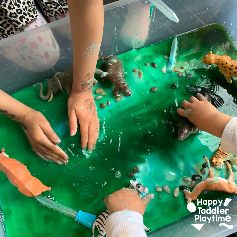 Fizzy Earth Day Sensory Bin for Kids - Happy Toddler Playtime