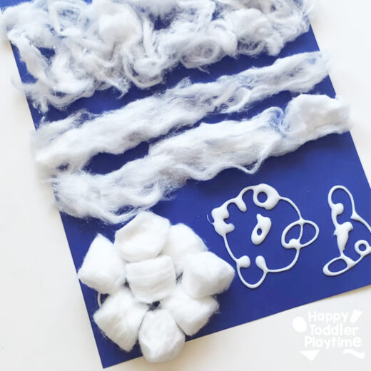 Learn About Clouds Craft for Kids - Happy Toddler Playtime