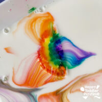 Rainbow Milk Experiment - Happy Toddler Playtime