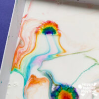 Rainbow Milk Experiment - Happy Toddler Playtime