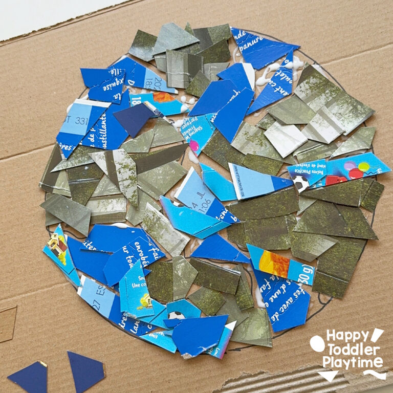 Recycled Paper Earth Day Craft - Happy Toddler Playtime