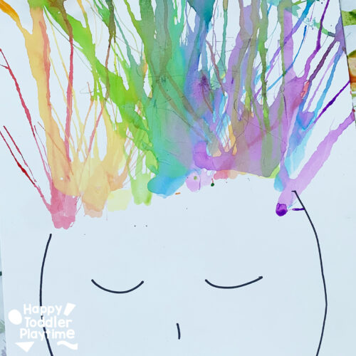 How to Easily Do Blow Painting with Straws - Happy Toddler Playtime