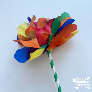Coffee Filter Flowers for Mother's Day - Happy Toddler Playtime