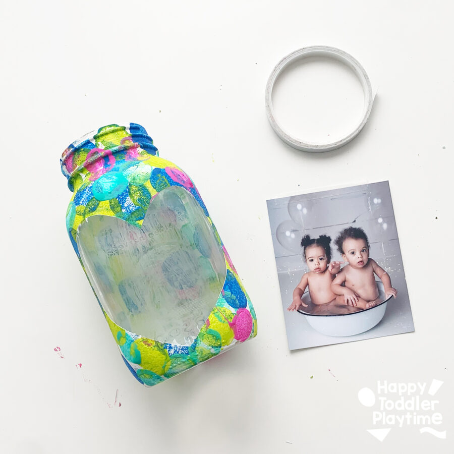 Mason Jar Photo Vase Craft - Mother's Day or Valentine's Day Idea ...