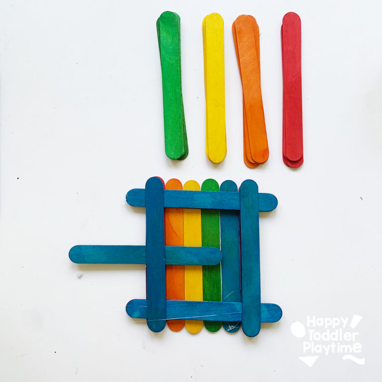 Popsicle Stick Bird Feeder - Happy Toddler Playtime