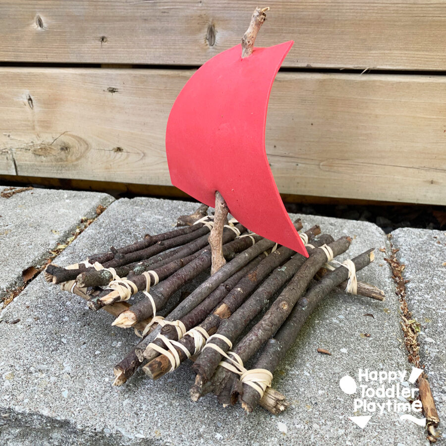 Twig Boat Craft - Happy Toddler Playtime