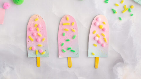 Paper Plate Popsicle Craft - Happy Toddler Playtime