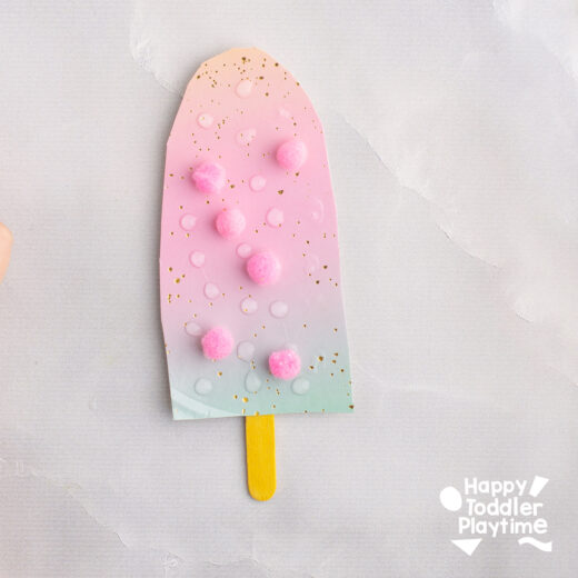Paper Plate Popsicle Craft - Happy Toddler Playtime
