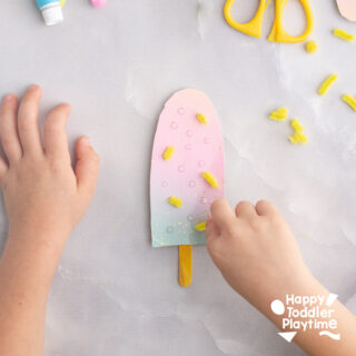 Paper Plate Popsicle Craft - Happy Toddler Playtime