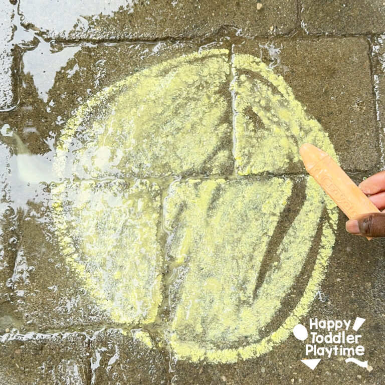 3 Simple Sidewalk Chalk Drawing Techniques using Water - Happy Toddler ...