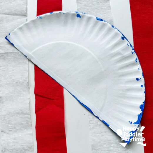 Paper Plate Fourth of July Flag Craft - Happy Toddler Playtime