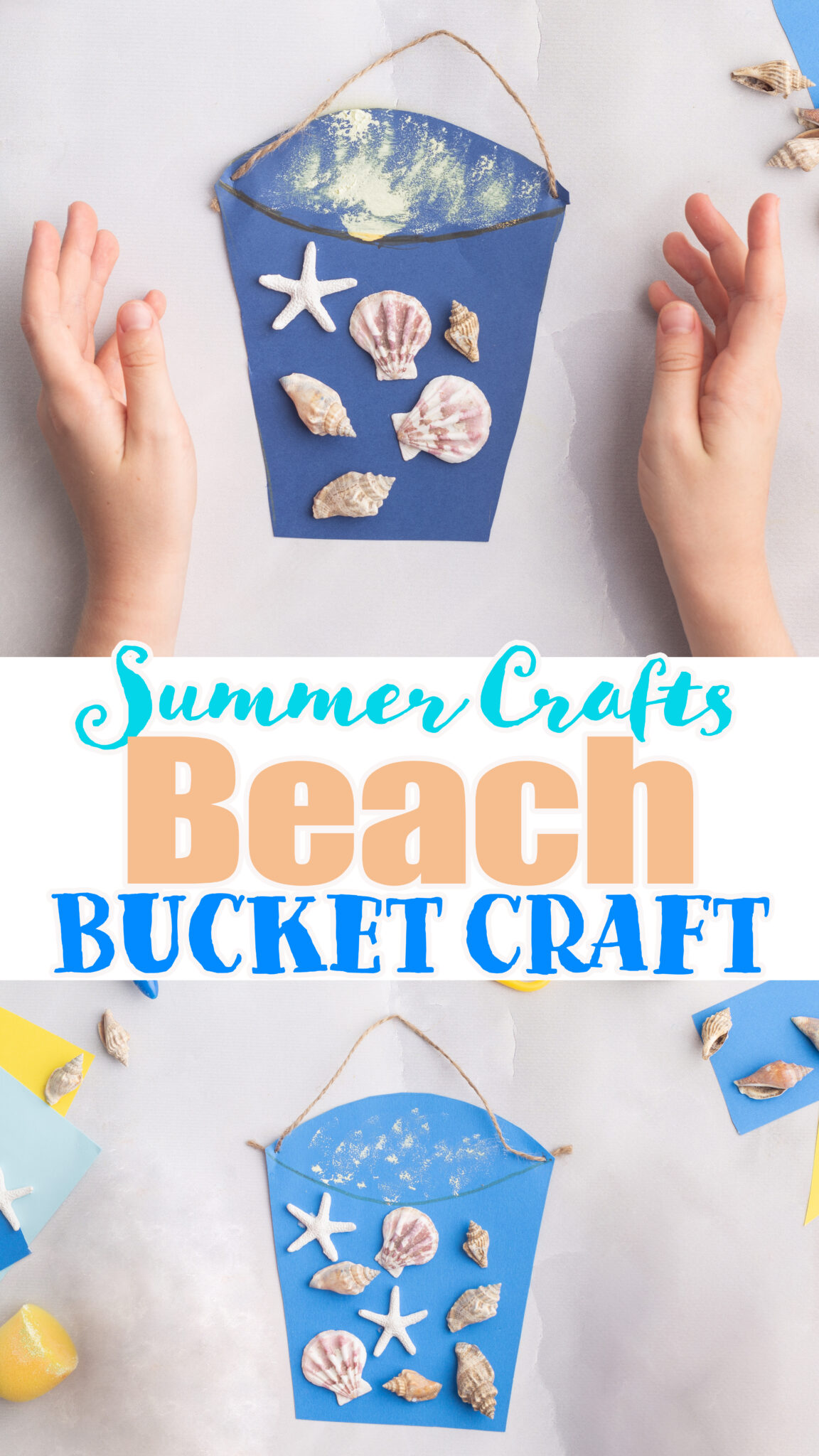 Beach Bucket Craft for Summer - Happy Toddler Playtime