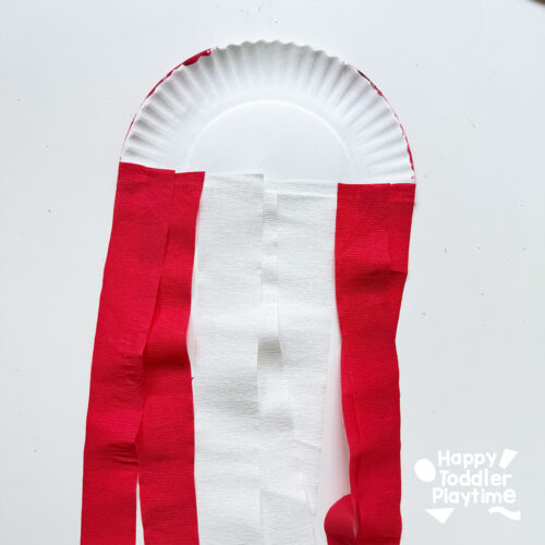 Canada Day Paper Plate Flag Craft - Happy Toddler Playtime