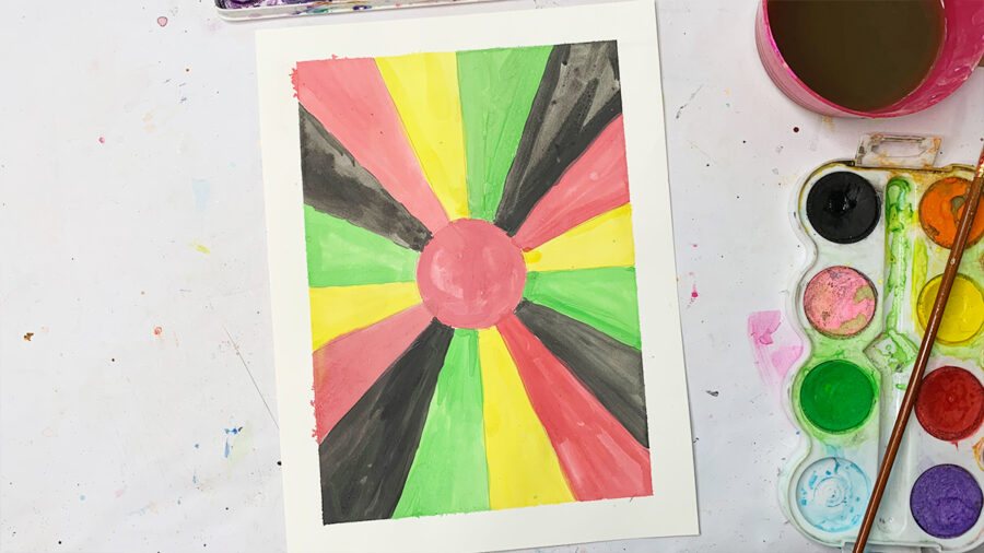 Juneteenth Starburst Craft - Happy Toddler Playtime